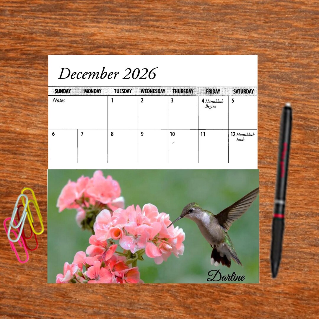 Customizable 2 Full Years 2026 2027 Personalized Pocket Calendar Choice ...