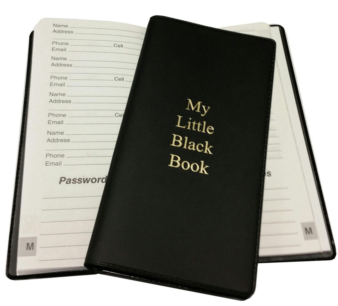 My Little Black Book Checkbook Size Internet Password Address Phone ...