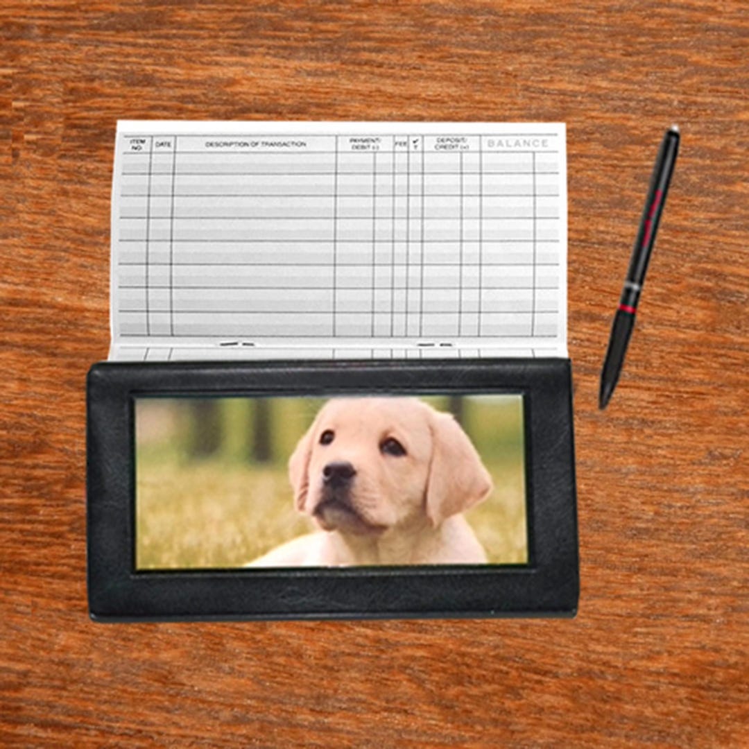 Lab Puppy Checkbook Cover Window With 50 Page Checkbook Register - Etsy