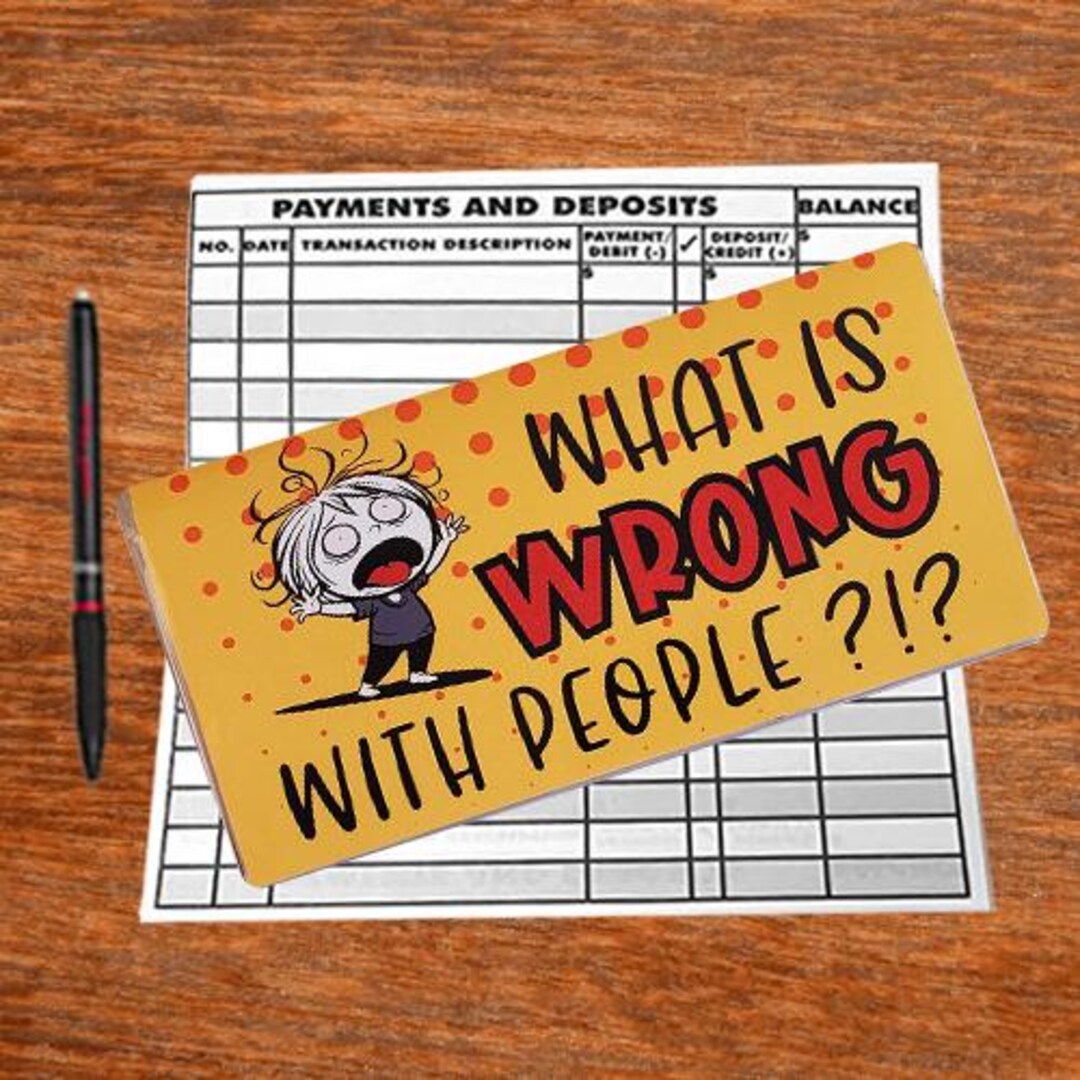 Checkbook Cover Funny Choice With Free Large Print Register - Etsy