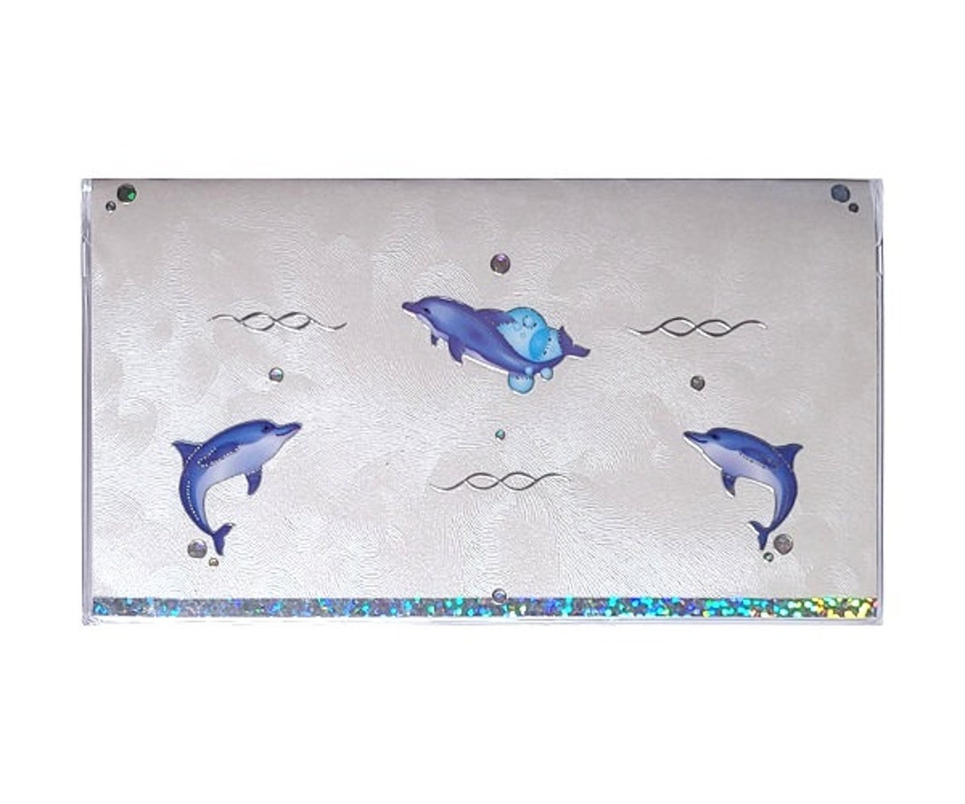 Dolphin | Bling Glitter | Checkbook Cover | 50 Page Checkbook Register ...
