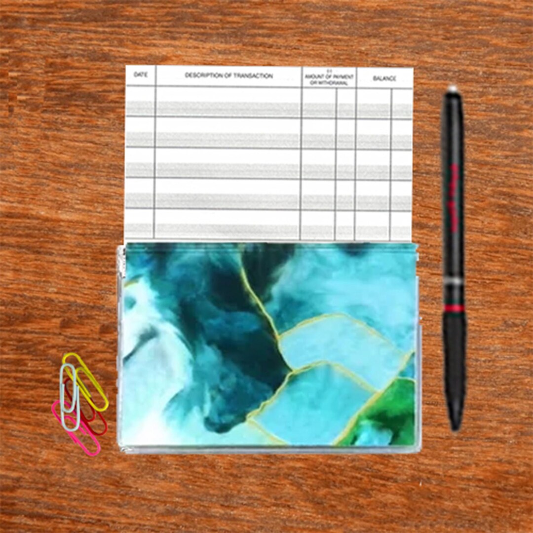 RFID Debit Credit Card Holder Ocean Blue Mini Debit Register Photo ...