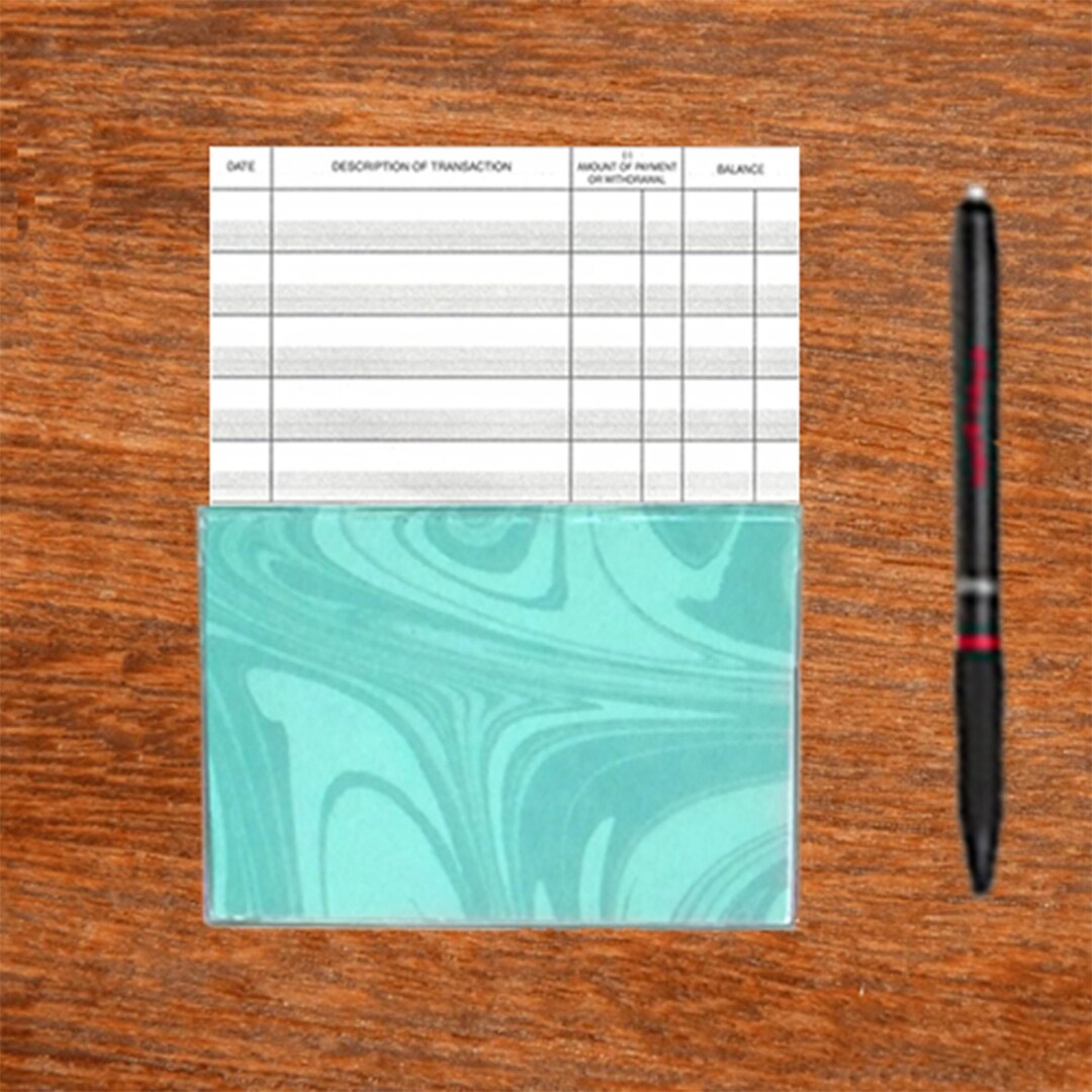 RFID Swirl Debit Credit Card Holder With Mini Debit Register and Photo ...