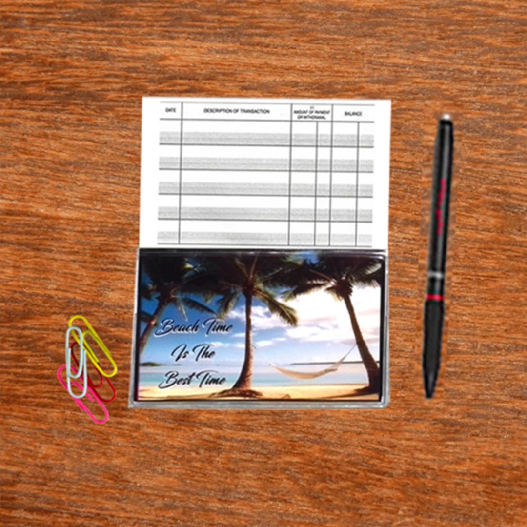 RFID Debit Credit Card Holder Beach Mini Debit Register With Photo ...