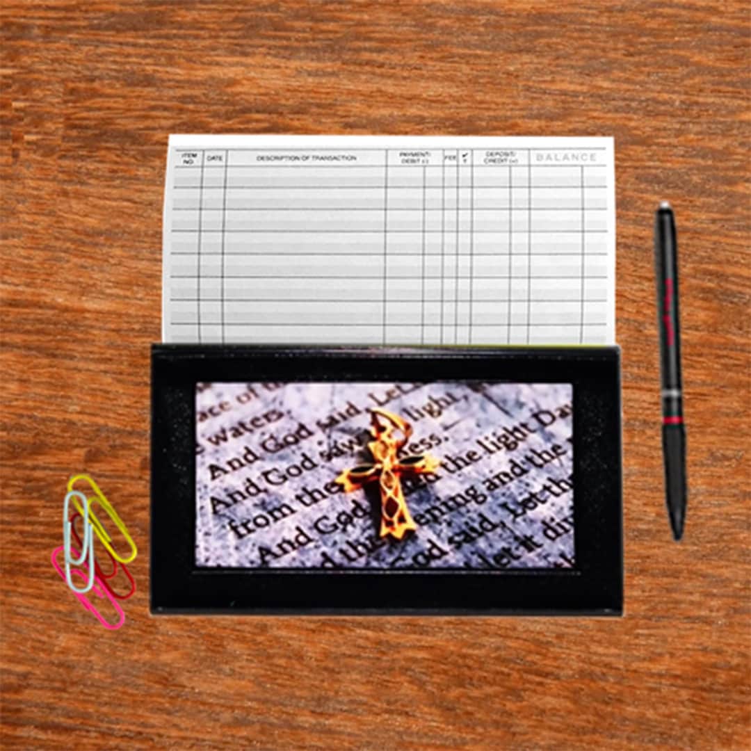 Checkbook Cover Religious Cross With Free 50 Page Checkbook Register - Etsy