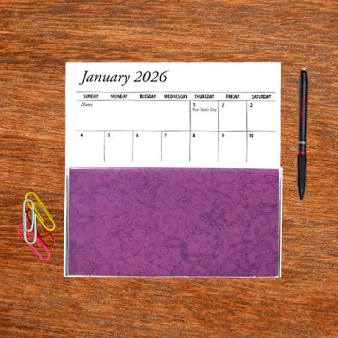 2 Year Checkbook Size 3"x 6" Calendar Swirl Choice 2025 2026 Planner - Etsy