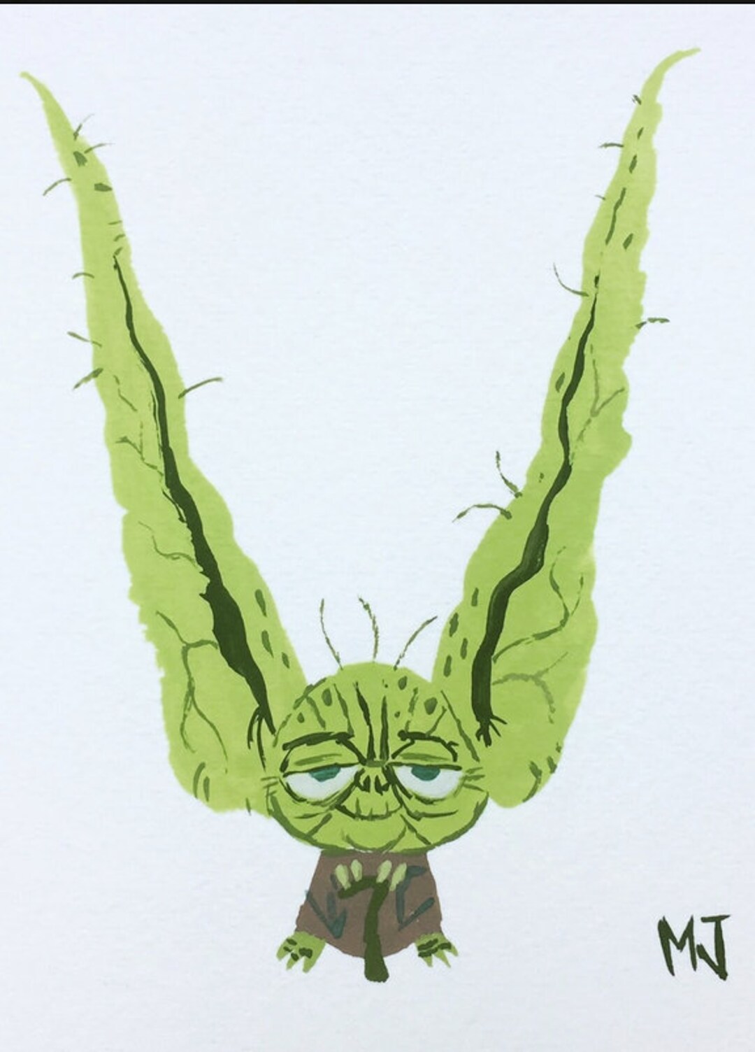Classic Yoda Character, Star Wars Painting - Etsy