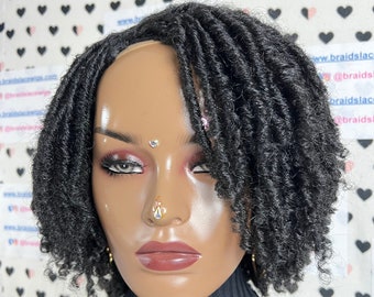 Short Faux Locs Wig Dreadlock Synthetic Afro Twist Braided Wigs for ...