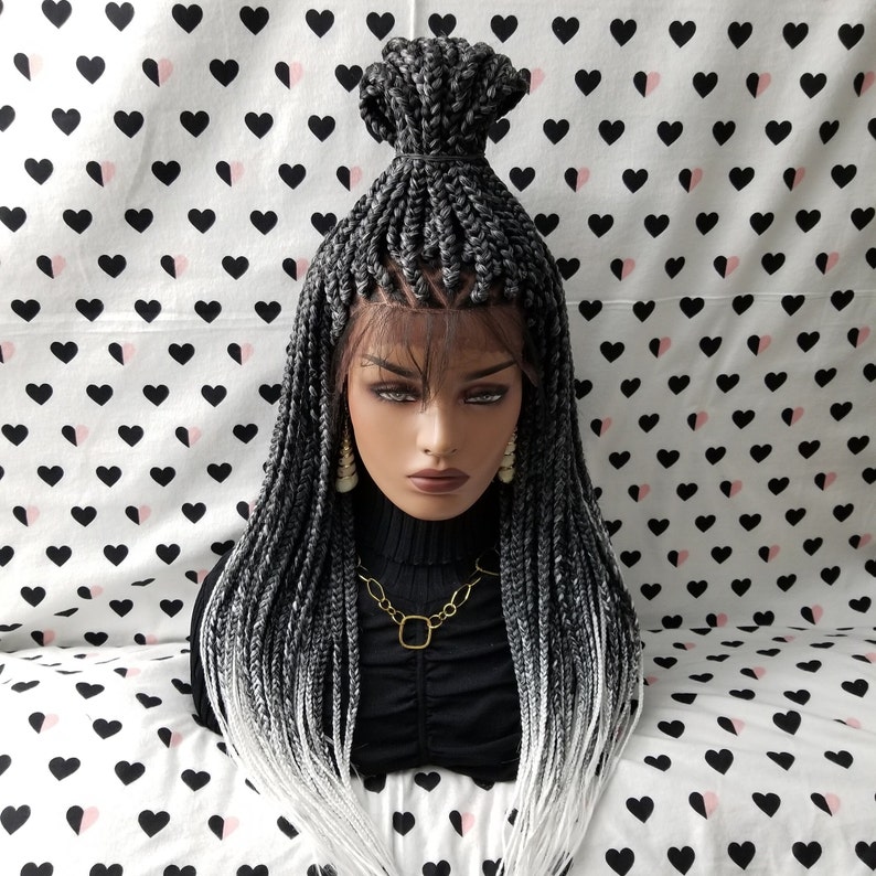 Braided Wig Box Braidwig Braided Lace Wigs Braided Lace - Etsy