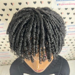 Dreadlocks Hair Toppers Short Faux Locs Curly Afro Synthetic Braid Hair ...