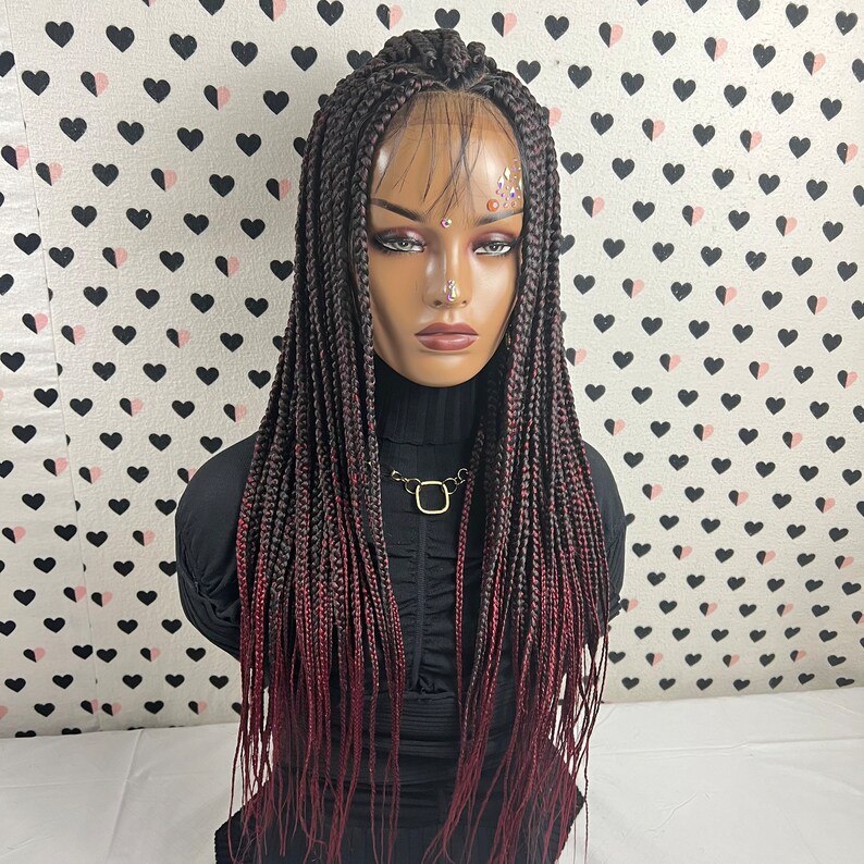 13x4 Lace Frontal Box Braids Wig Braided Lace Front Wigs for - Etsy