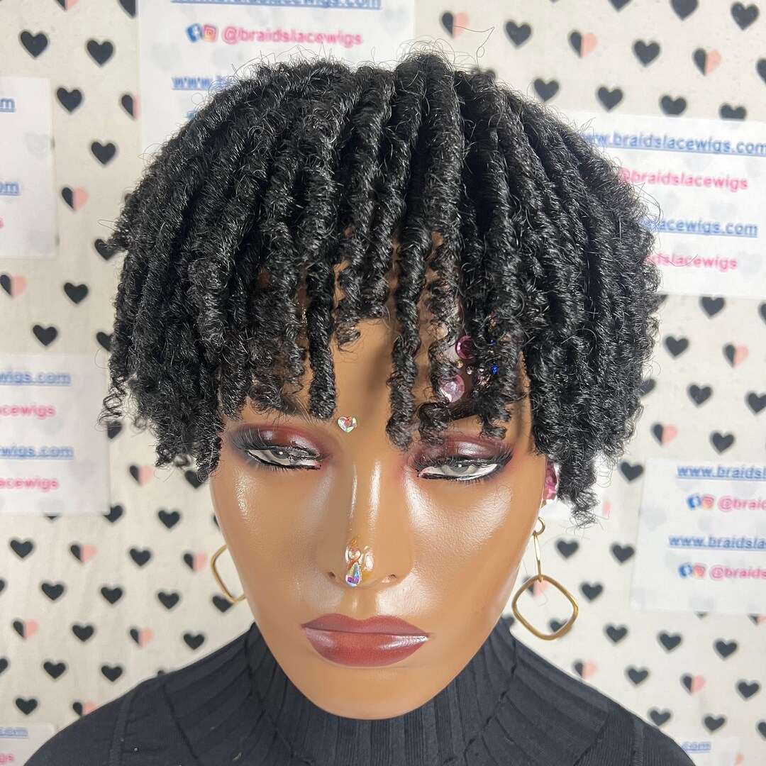Dreadlocks Hair Toppers Short Faux Locs Curly Afro Synthetic Braid Hair ...