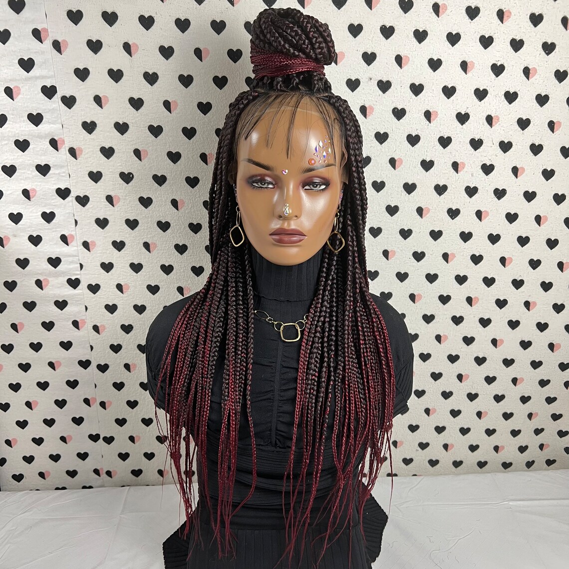 13x4 Lace Frontal Box Braids Wig Braided Lace Front Wigs for - Etsy