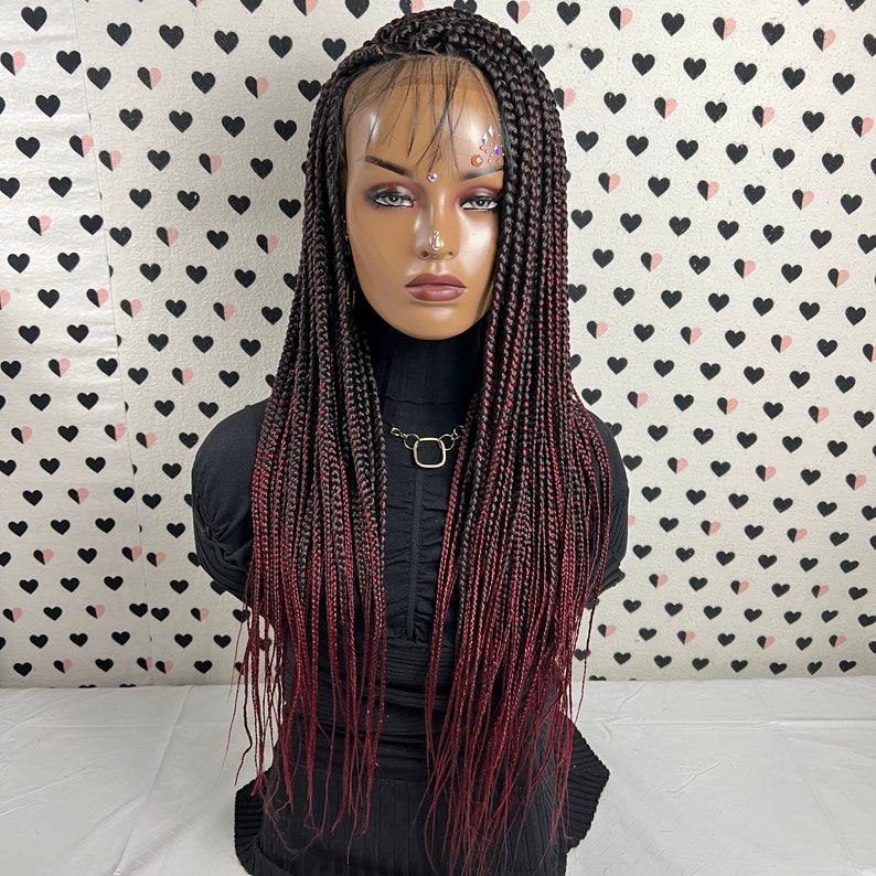 13x4 Lace Frontal Box Braids Wig Braided Lace Front Wigs for - Etsy