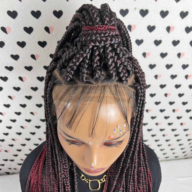 13x4 Lace Frontal Box Braids Wig Braided Lace Front Wigs for - Etsy
