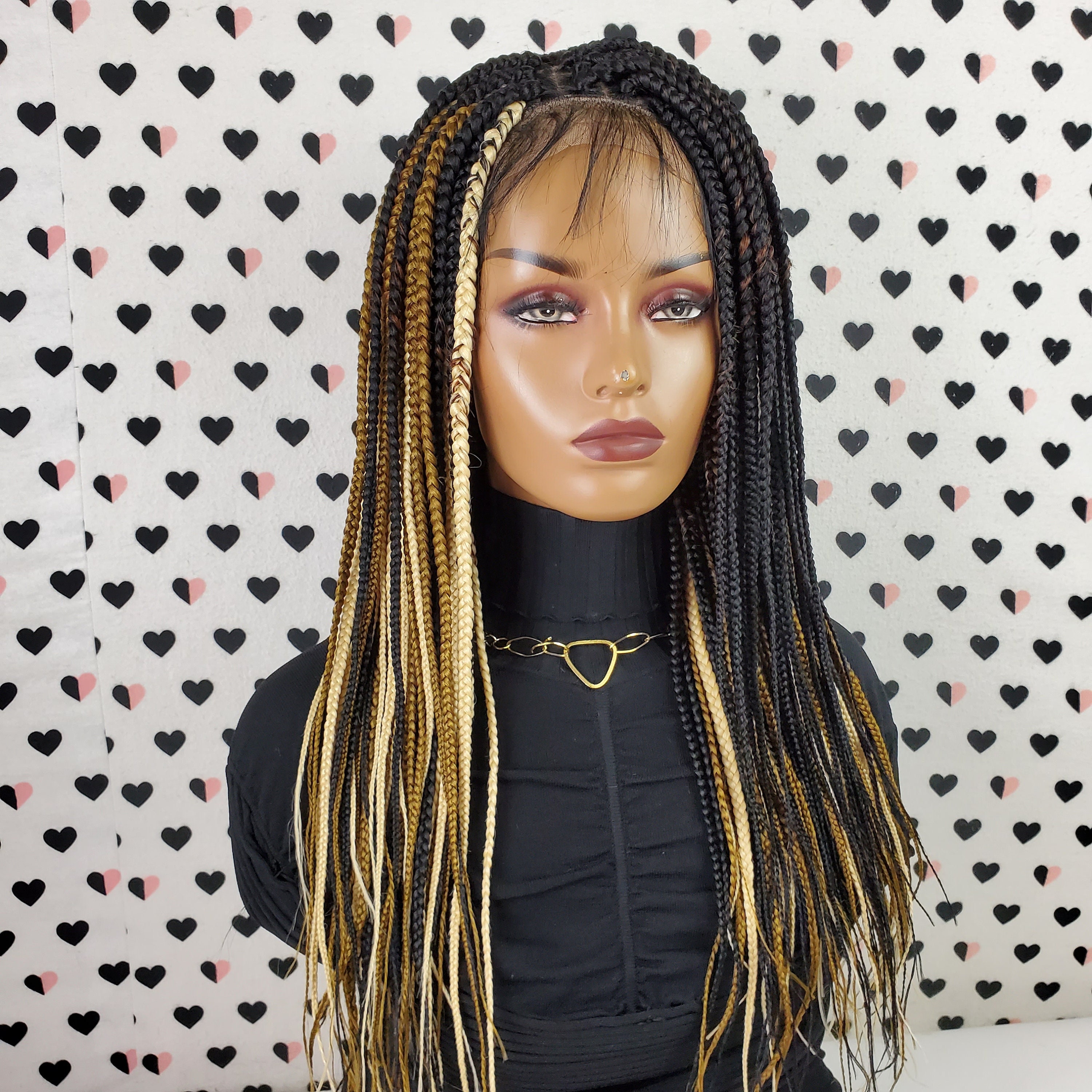 Box Braids With Color In The Front