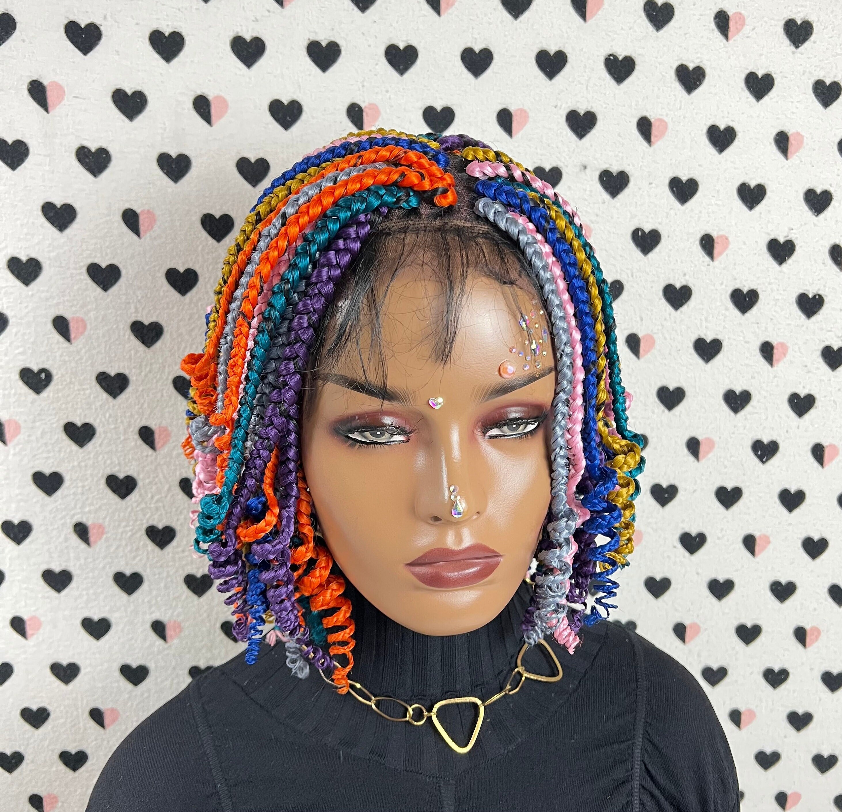 Rainbow Box Braids