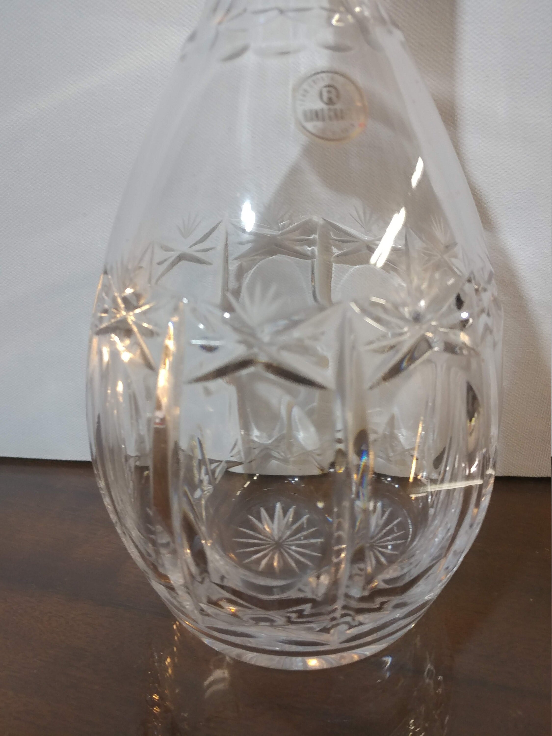 Vintage Yugoslavian Lead Crystal Decanter With Stopper & Silver Mounted ...