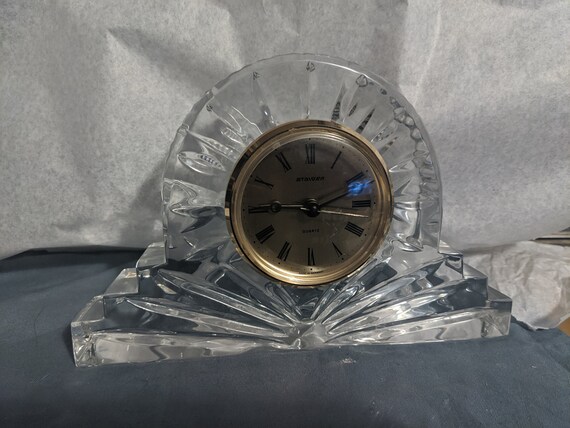 FREE SHIPPING Vintage Staiger Crystal Mantle Clock. Made in | Etsy