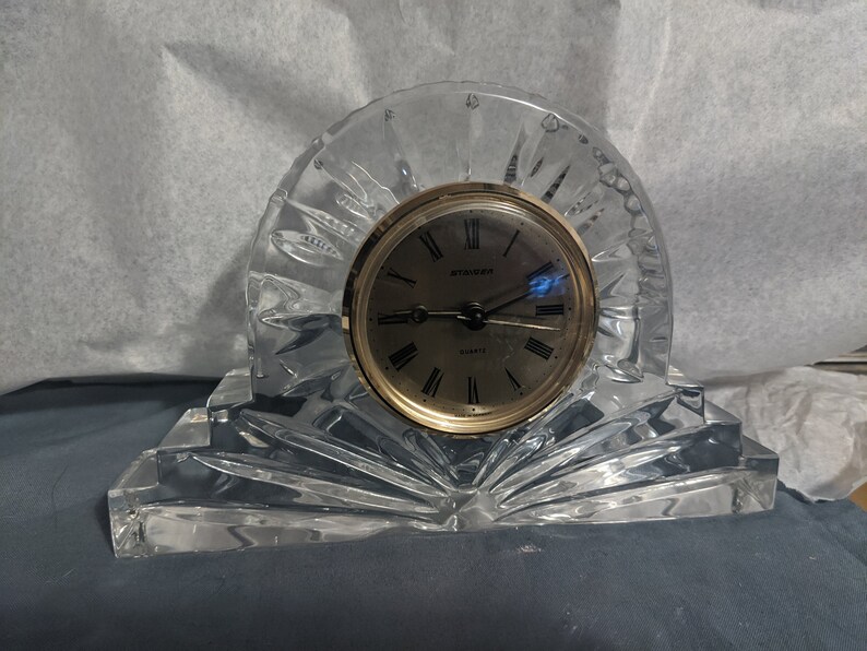 FREE SHIPPING Vintage Staiger Crystal Mantle Clock. Made in | Etsy