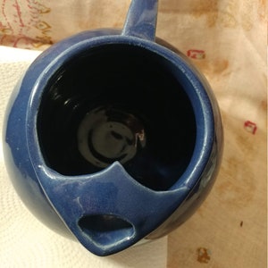 Vintage. Hall Unmarked Cobalt Blue Ball Shaped Jug/pitcher. - Etsy