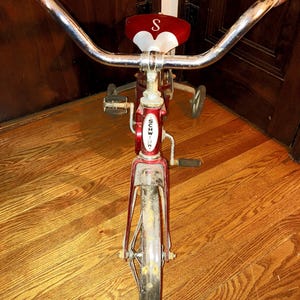 Vintage All Original Bike, Schwinn Pixie, Red Bicycle 46" X 29 Training ...