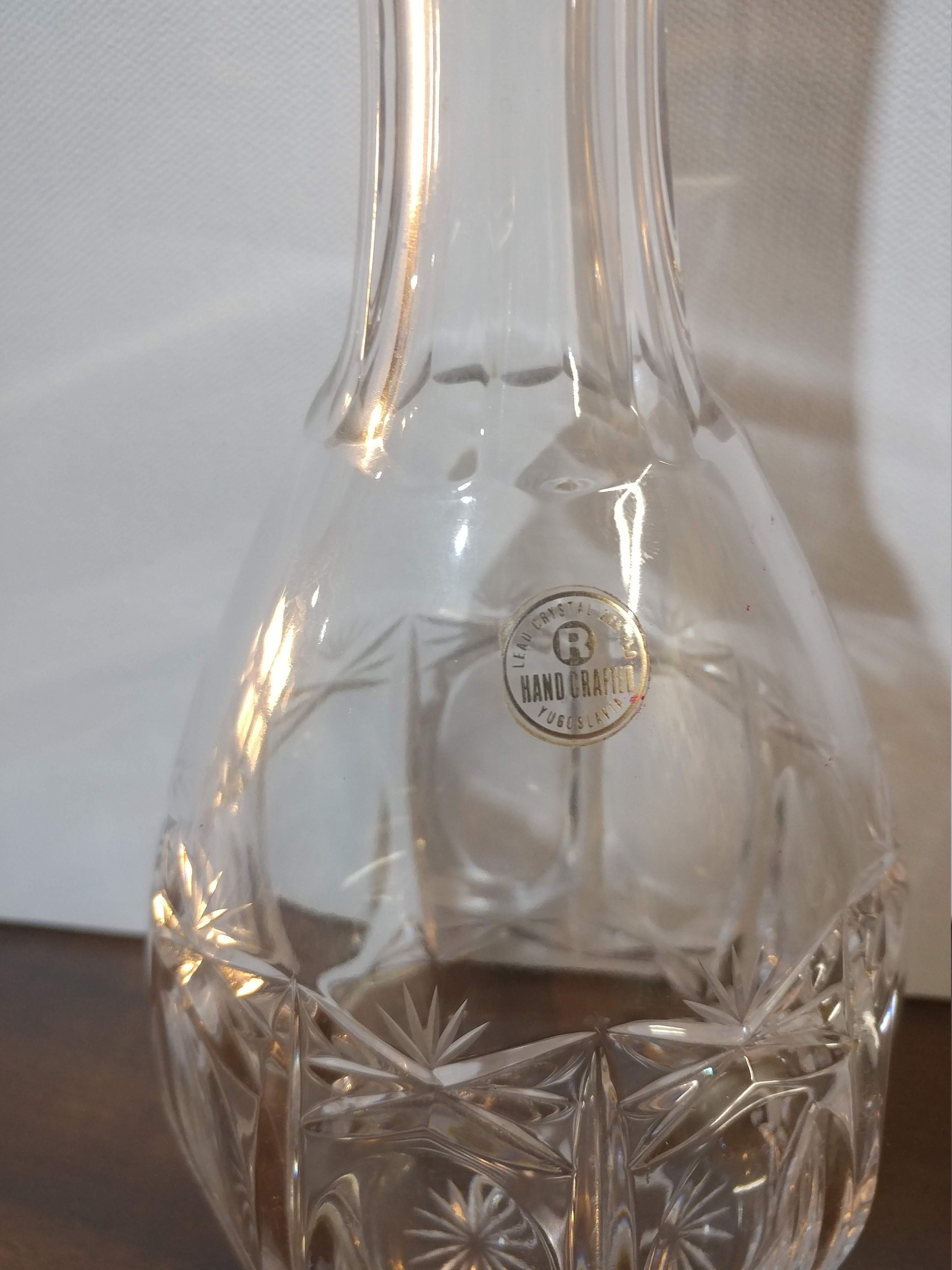 Vintage Yugoslavian Lead Crystal Decanter With Stopper & Silver Mounted ...