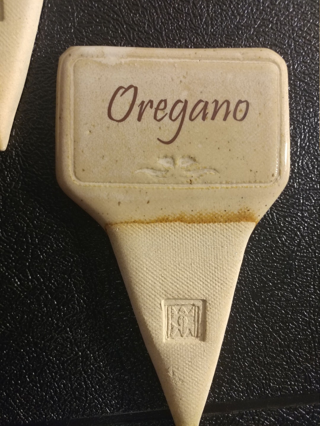 Set of 4 Handmade Stoneware, Glazed Herb Garden Label Spikes Rosemary ...