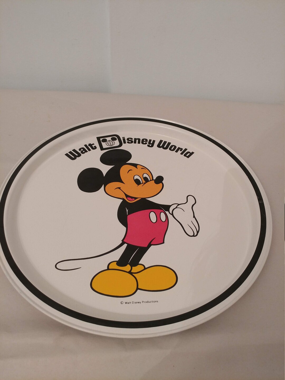 Vintage Round Metal Walt Disney Productions walt Disney World Serving ...