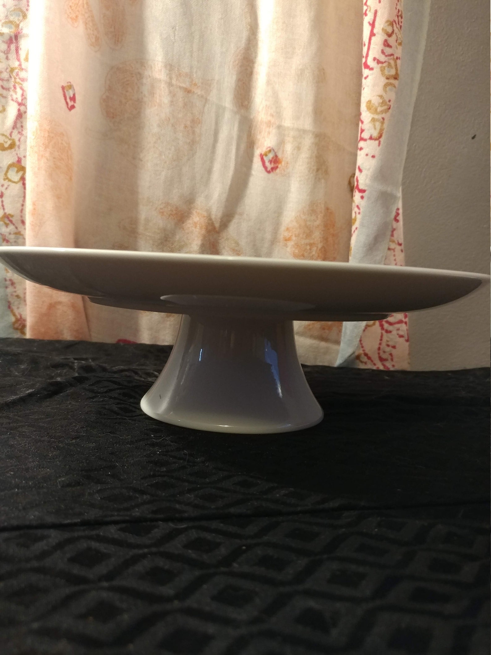 Vintage Porcelain Pedestal/footed Cake Stand/cake Plate. Gold - Etsy