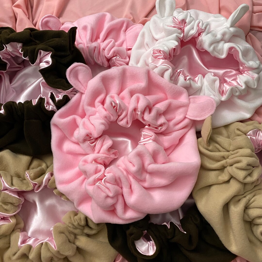 Teddy Bear Bonnet Fleece Bonnet Regular Size Bonnet Soft Fleece Bonnet ...