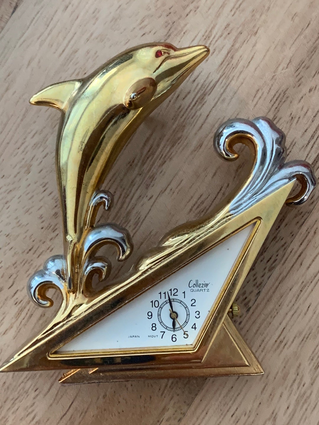 Art Deco Dolphin Desk Dresser Clock by Collezio Japan - Etsy