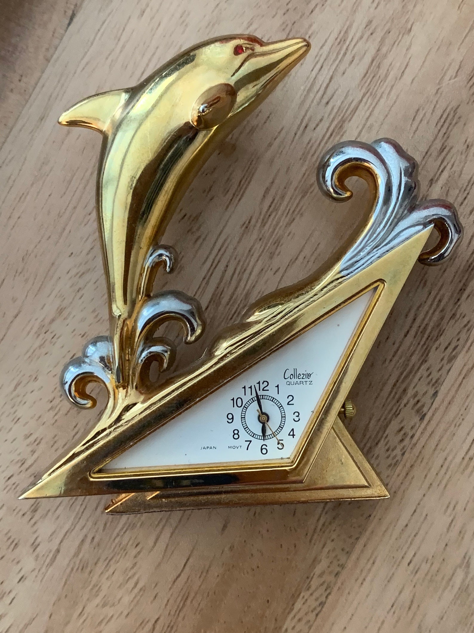 Art Deco Dolphin Desk Dresser Clock by Collezio Japan - Etsy