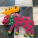 Whimsical Pink Polka Dot Moose Brooch Hand Painted Awesome - Etsy