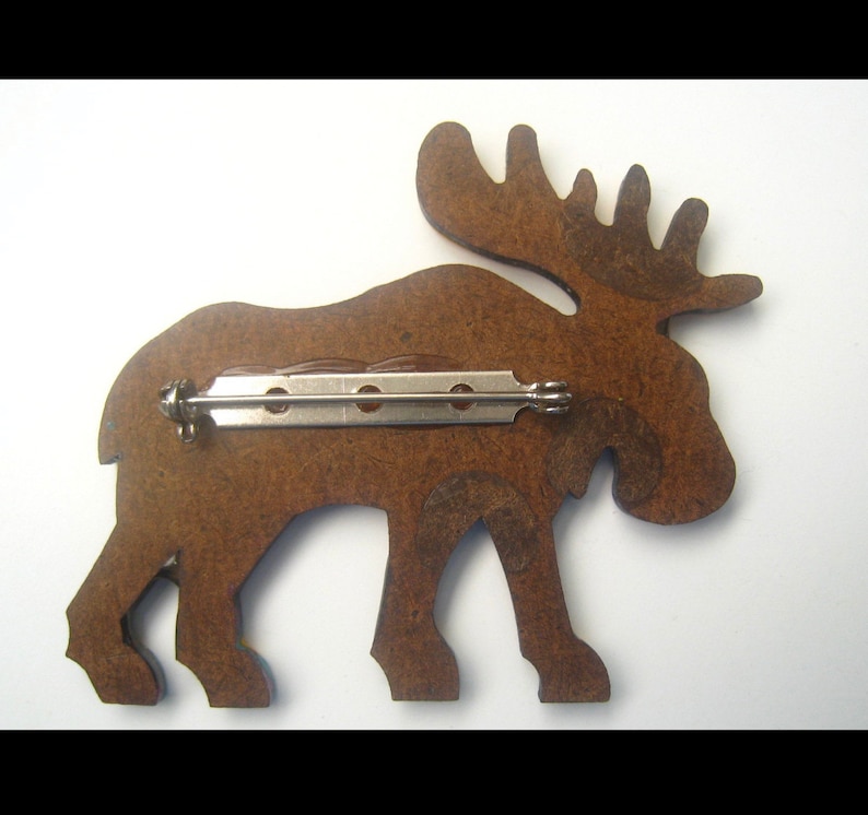 Whimsical Pink Polka Dot Moose Brooch Hand Painted Awesome - Etsy