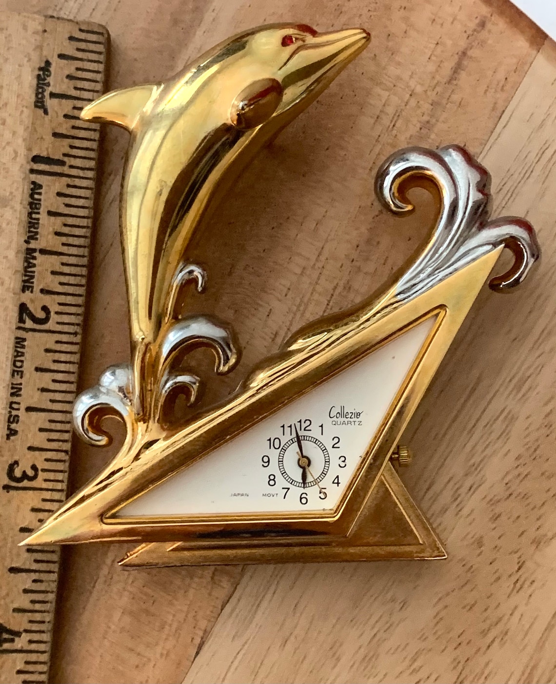 Art Deco Dolphin Desk Dresser Clock by Collezio Japan - Etsy