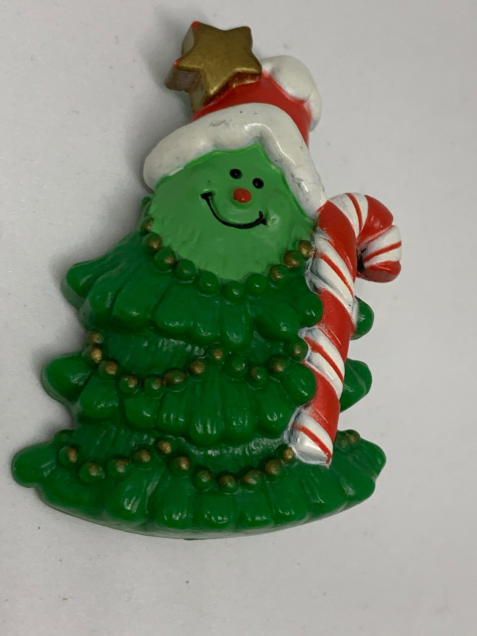 Wacky Vintage Hallmark Christmas Tree in Santa Hat With Candy Cane ...