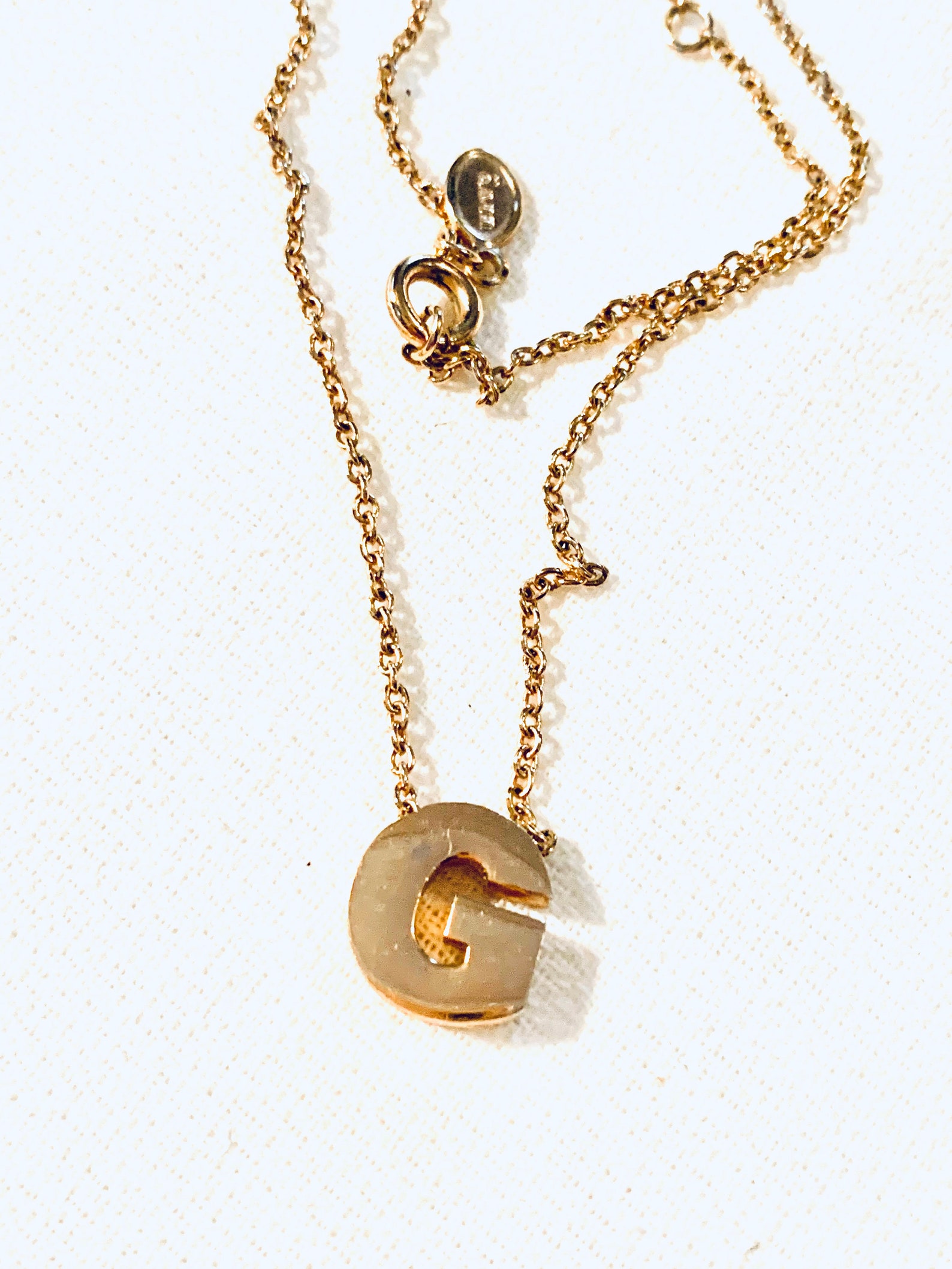 AVON Letter G Necklace, Chic Minimalist Monogram, Name Initial G ...