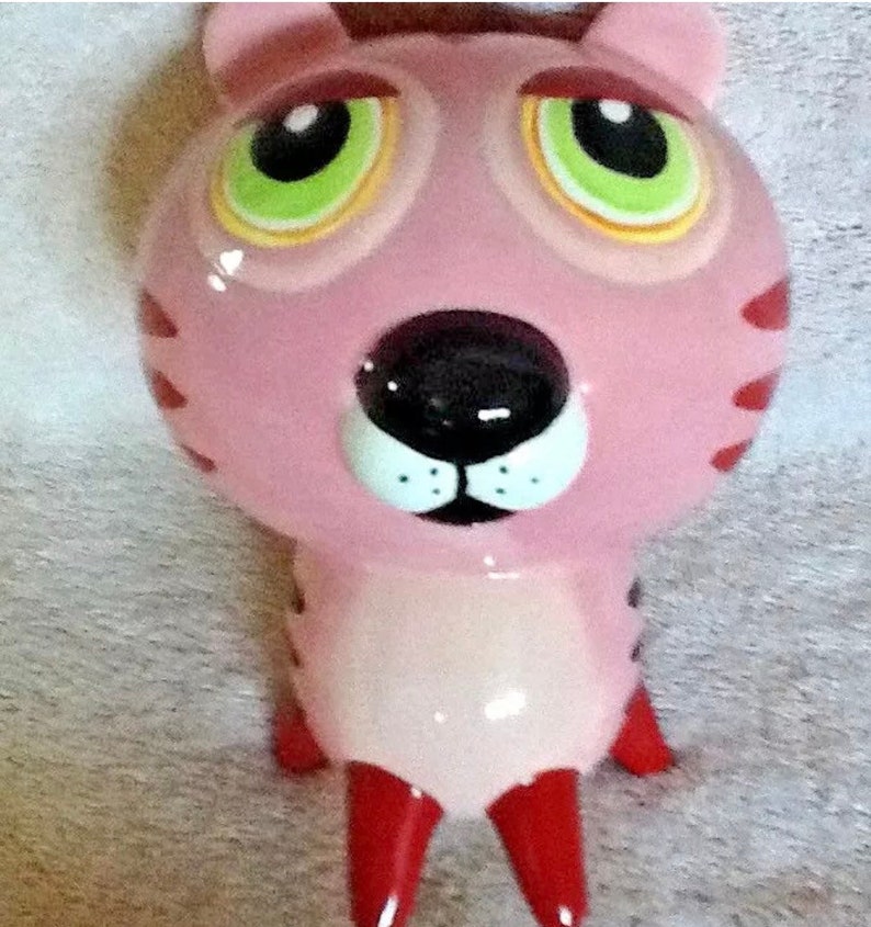 A Cheeky Big Eye Pink Tiger Cat Ceramic Pussy Cat Savings Bank - Etsy