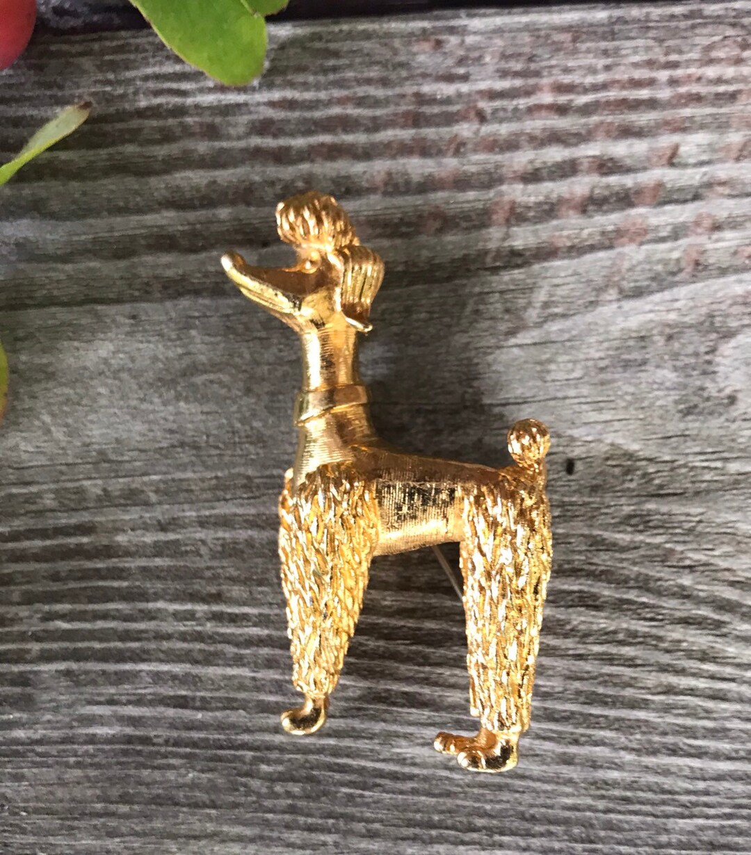 A Little Vintage Goldtone Poodle Brooch Pin - Etsy
