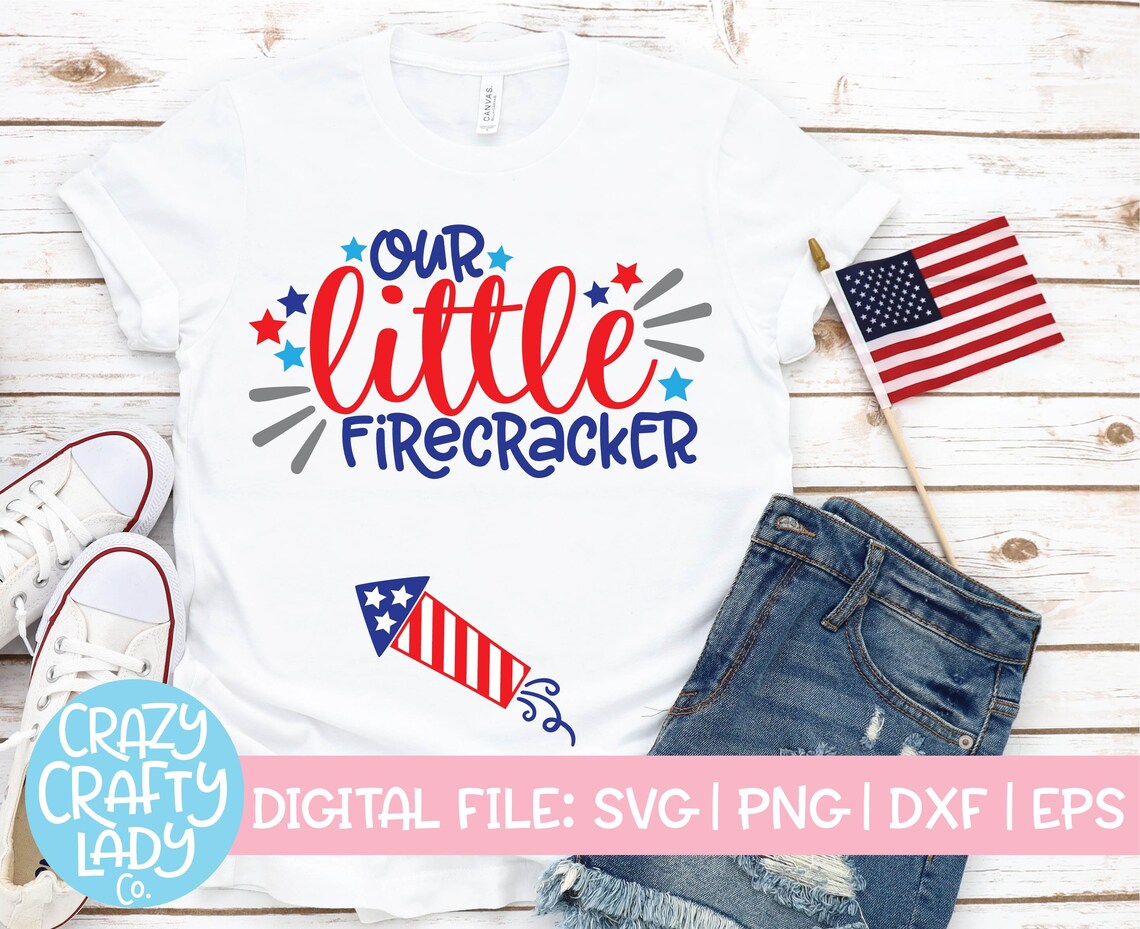 Our Little Firecracker SVG July 4th Cut File Pregnancy - Etsy