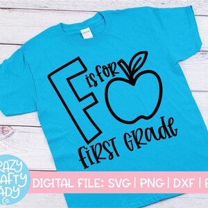 Grade Letter SVG Bundle Back to School Cut File Kids' - Etsy