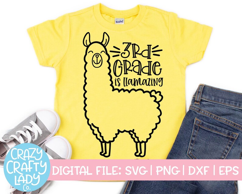 3rd Grade is Llamazing SVG Back to School Cut File Kids' - Etsy