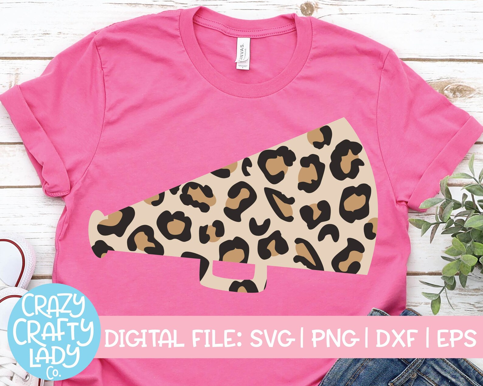 Leopard Print Megaphone SVG Cheerleader Cut File Sports - Etsy