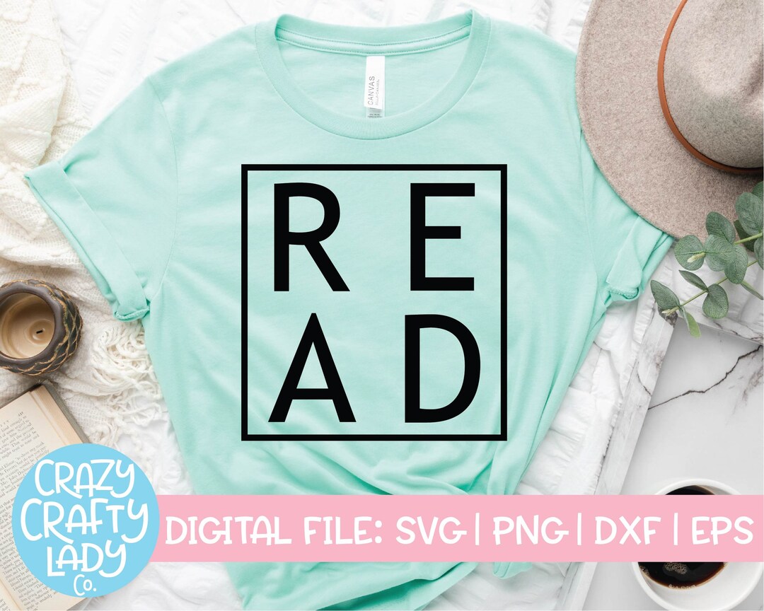 Read SVG, Reader Cut File, Book Club Saying, Funny Reading Design ...