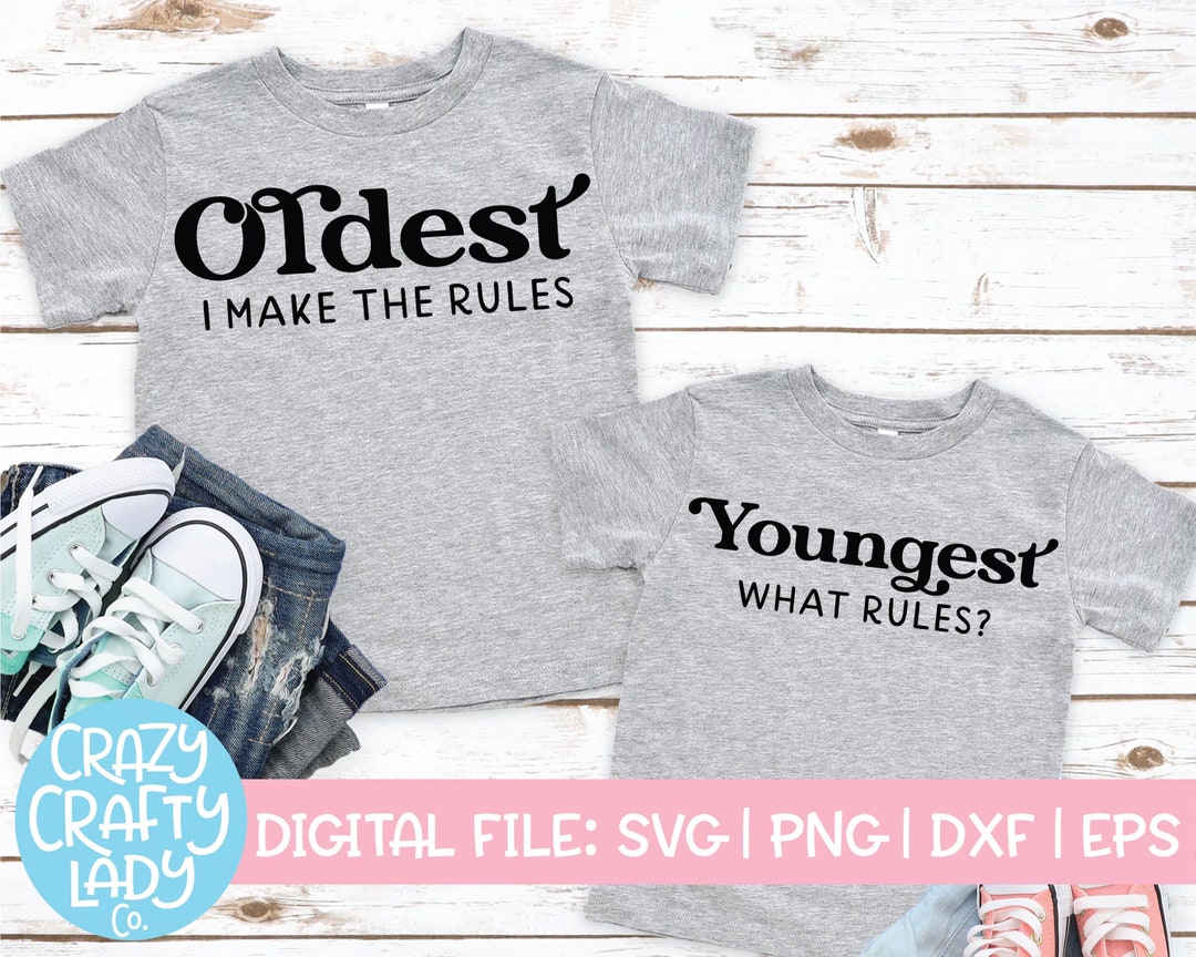 Sibling Rules SVG Bundle Funny Cut File Matching Family - Etsy
