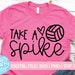 Take a Spike SVG Volleyball Cut File Sports Saying Girl - Etsy