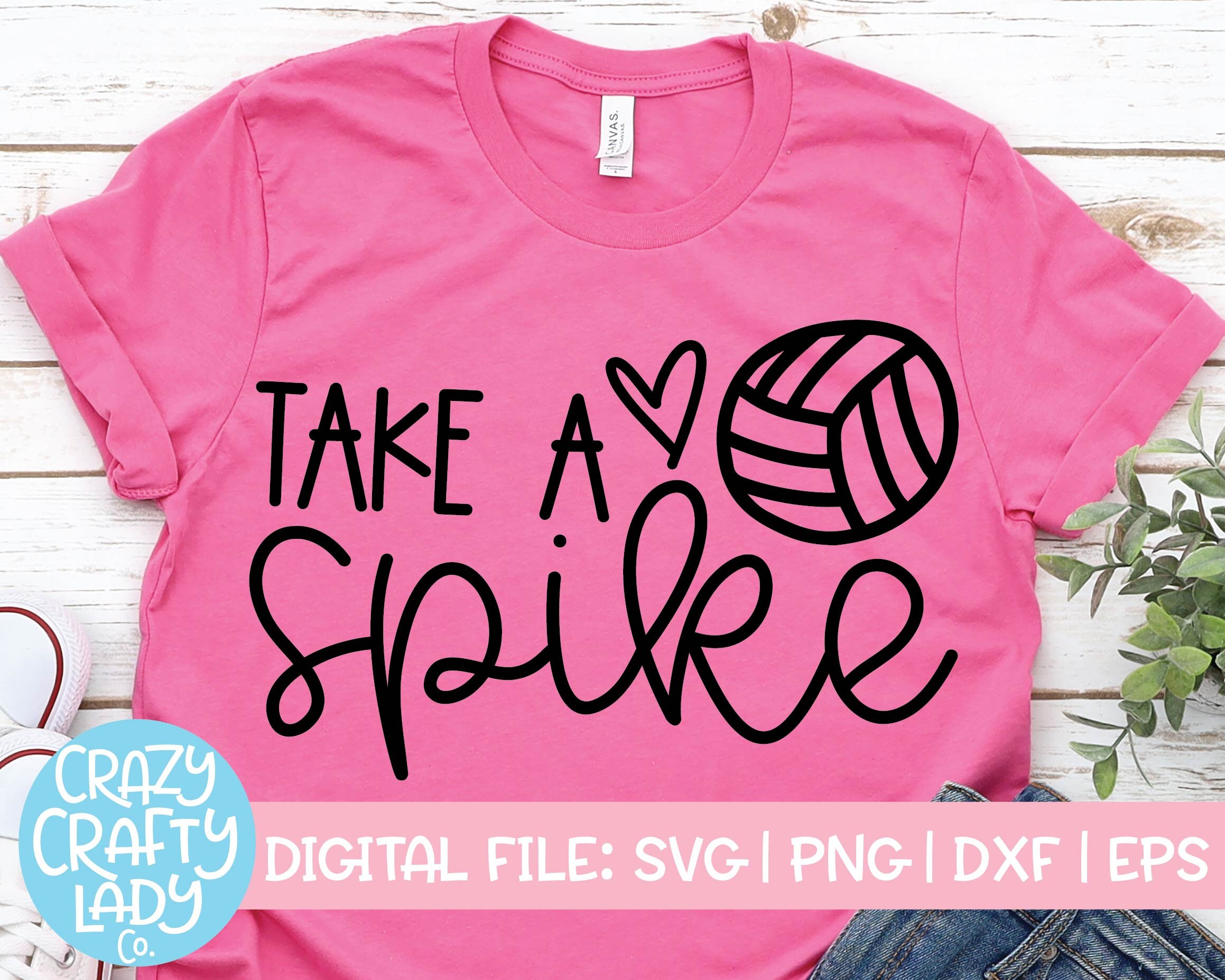 Take a Spike SVG Volleyball Cut File Sports Saying Girl - Etsy UK