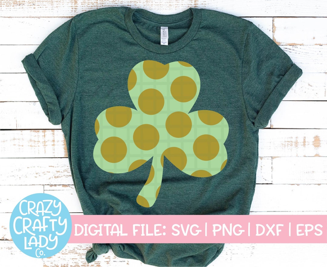 Polka Dot Clover SVG, St. Patrick's Day Cut File, Cute Kid's Design ...