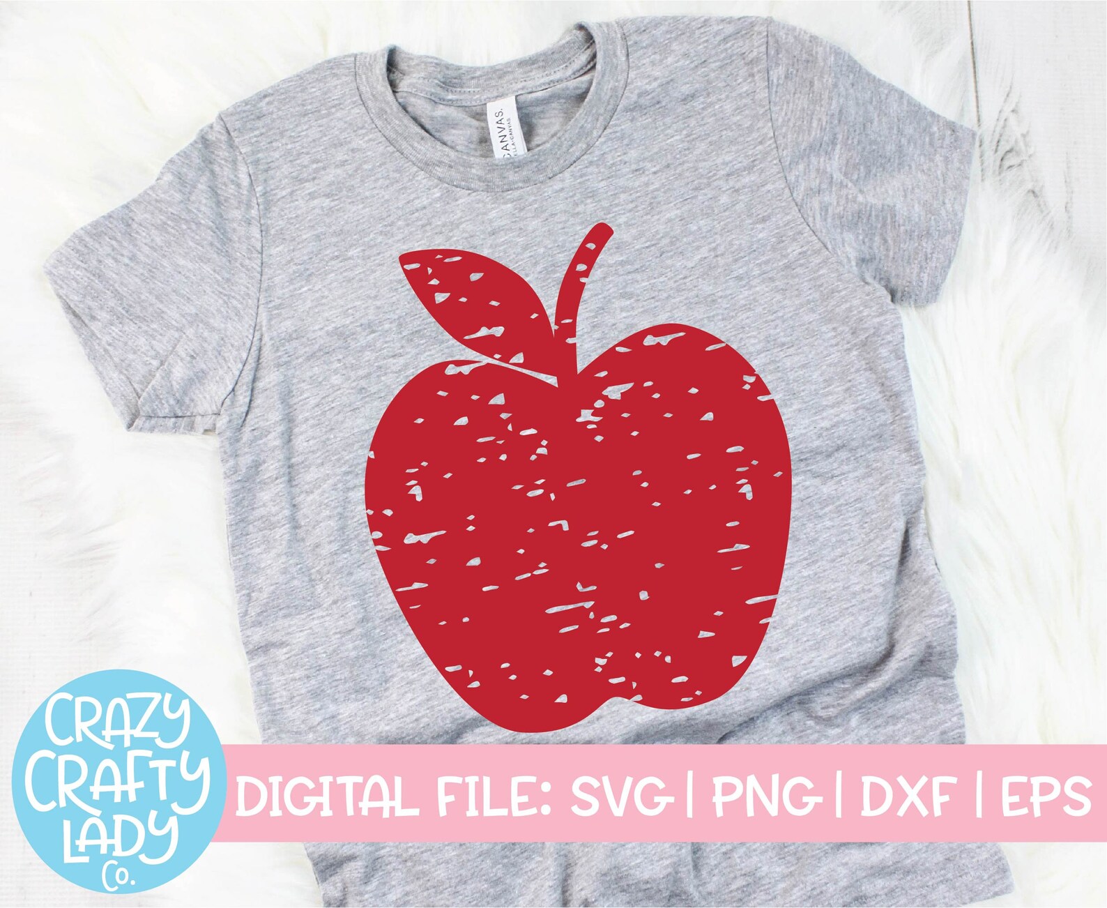 Grunge Apple SVG Back to School Cut File Kids' 1st Day | Etsy